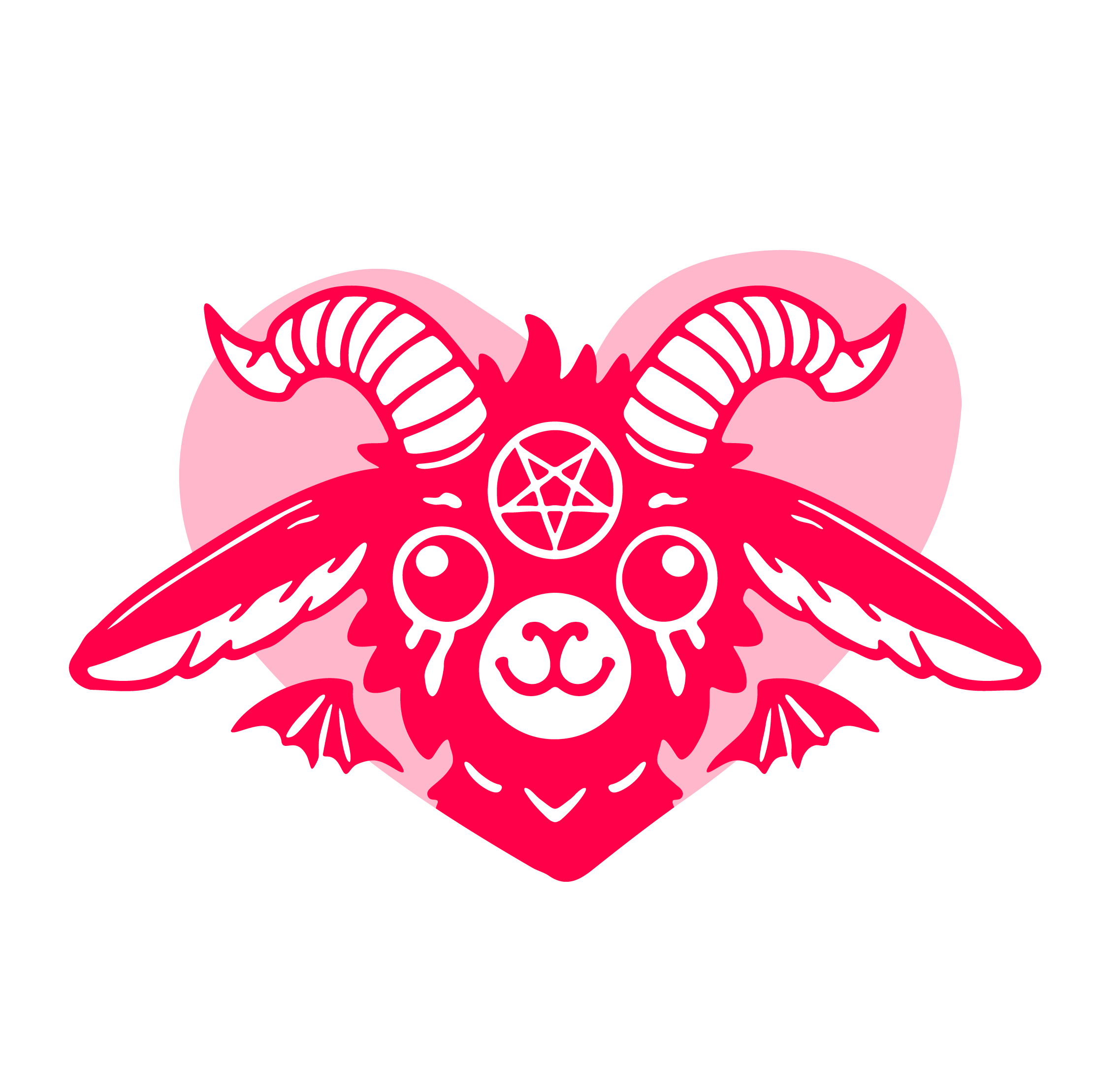 Pink Demon Vinyl Sticker